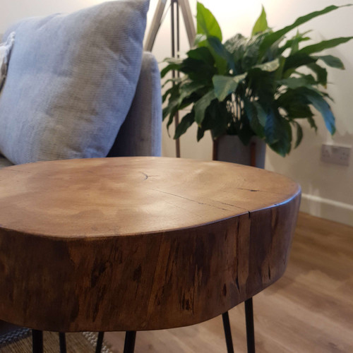 Ash Wood Round Chunky Coffee Table | Tribe Joinery