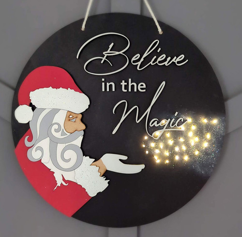 3D Lighted DIY Sign Project "Believe in the Magic" 18" round | Urban ...