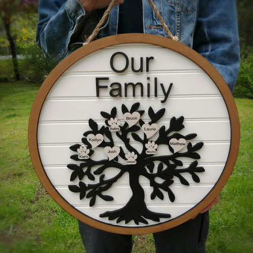 3D DIY PROJECT - "FAMILY TREE" 18"round DIY | Urban Rustic DIY