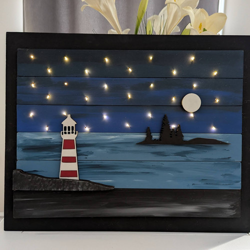 3D Lighted DIY Art Project "Lighted Lighthouse Point" 16x20 | Urban ...