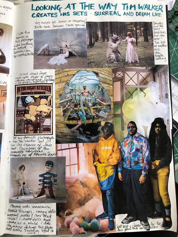 Tim Walker looking at the way he creates his surreal and dream like sets.