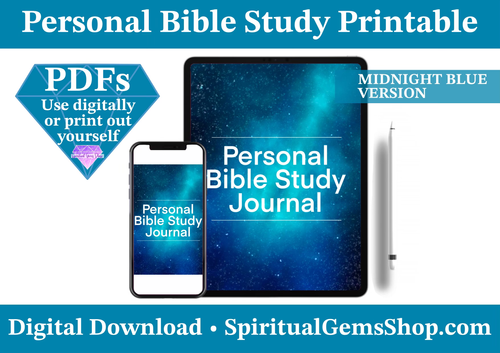 Personal Bible Study Pdfs Midnight Blue Spiritual Gems Shop