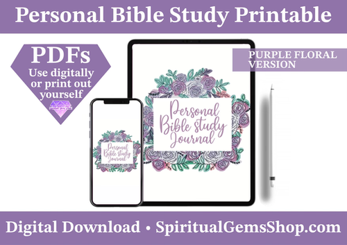 Personal Bible Study Pdfs Floral Spiritual Gems Shop