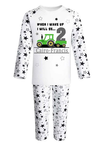 Tractor Birthday Pyjamas | JVT Creations