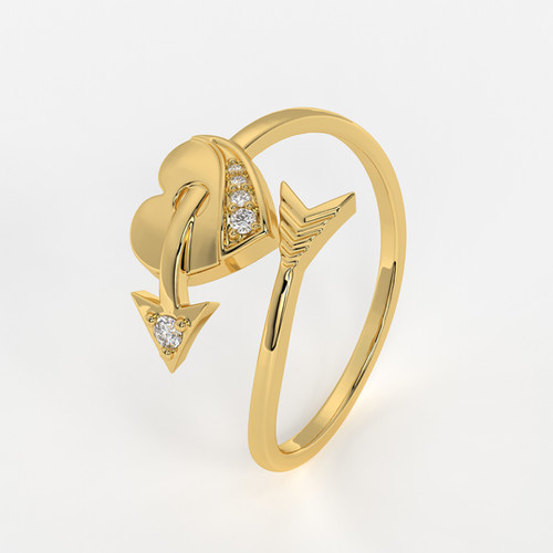 Heart Arrow Ring | metajewelry.in