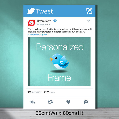 Personalized Twitter Frame - Small size | Dream Party