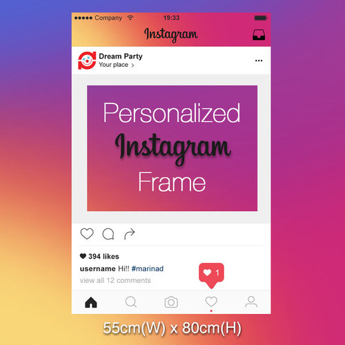 Personalized Instagram Frame - Small size | Dream Party