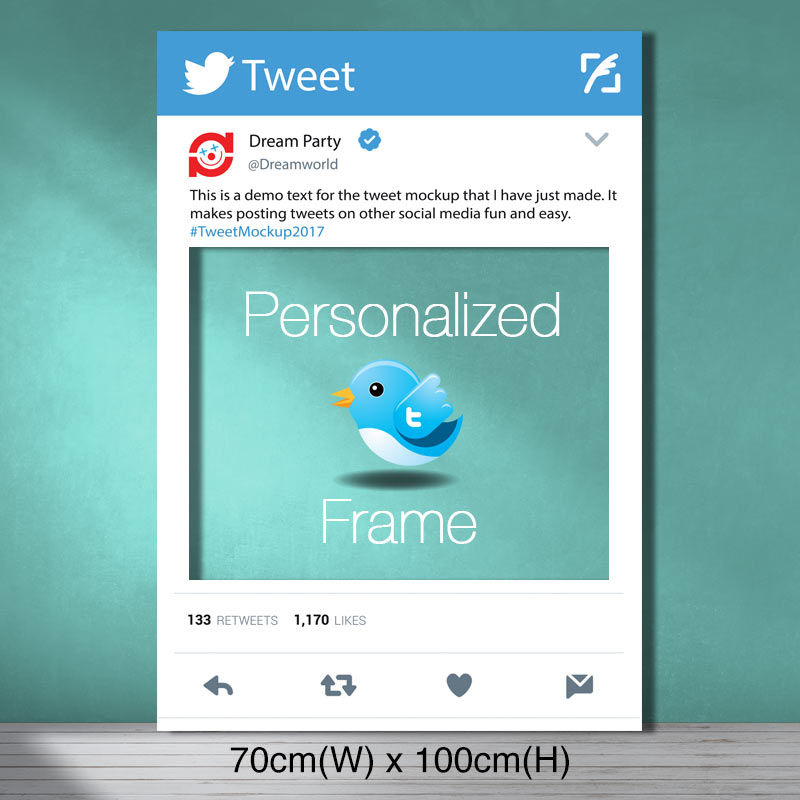 Personalized Twitter Frame - Medium size | Dream Party