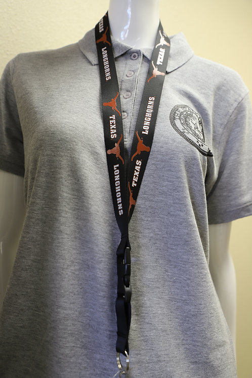 TEXAS LONGHORN BLK LANYARD | lonestarherogear