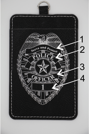 POLICE/SHERIFF/FIRE/ CUSTOM LASER ID BADGE | lonestarherogear
