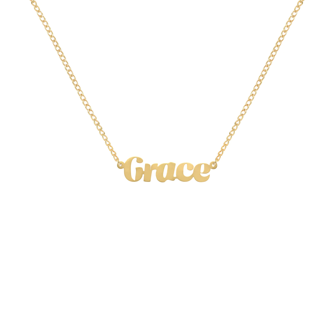 Custom Nameplate Necklace (With Chain) | Grace Jewelry