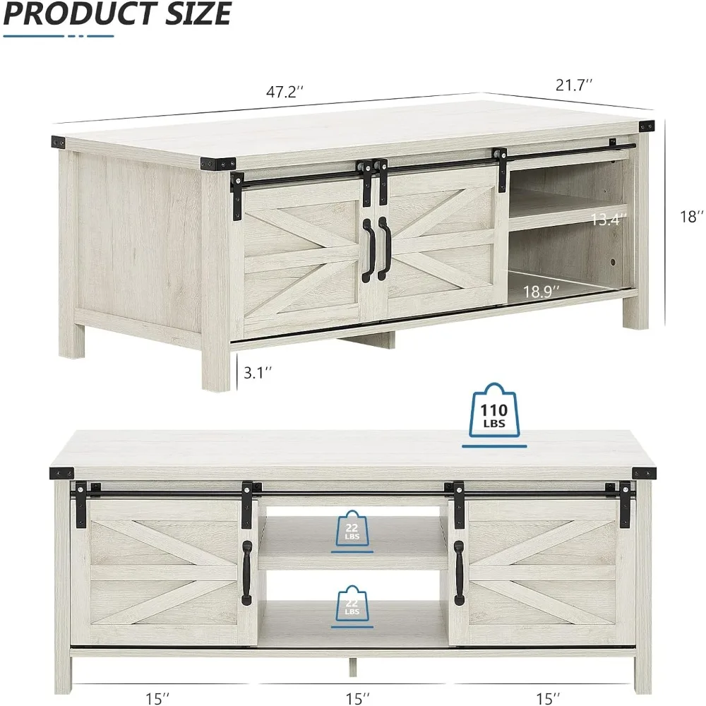Sliding Barn Door Coffee Table | Saw & Dust Woodworks