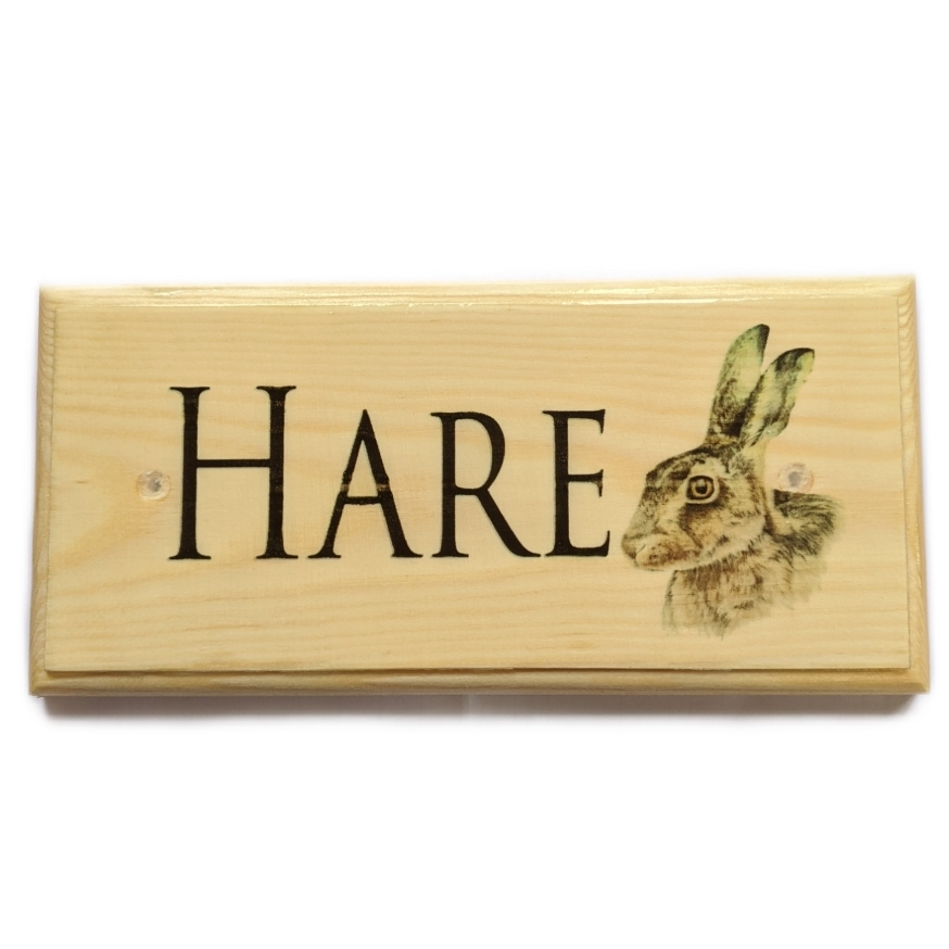 Personalised Hare Sign | signdesign