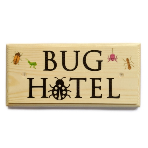 Bug Hotel Sign, Insect House Garden Plaque | signdesign