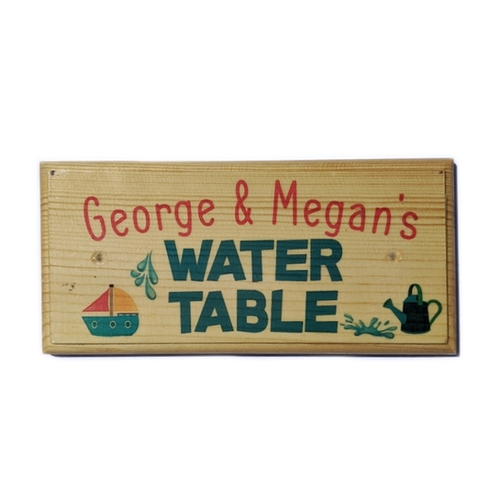 Personalised Childrens Water Table Sign | signdesign