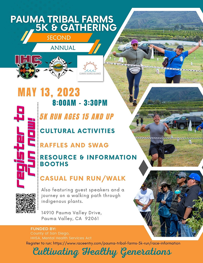 Save the date! Pauma Tribal Farms 5K Run & Gathering