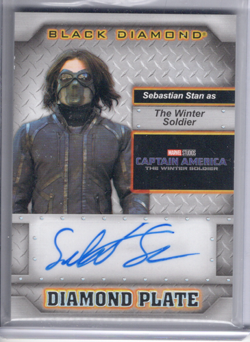 Marvel Black Diamond Diamond Plate Sebastian Stan autograph card ...