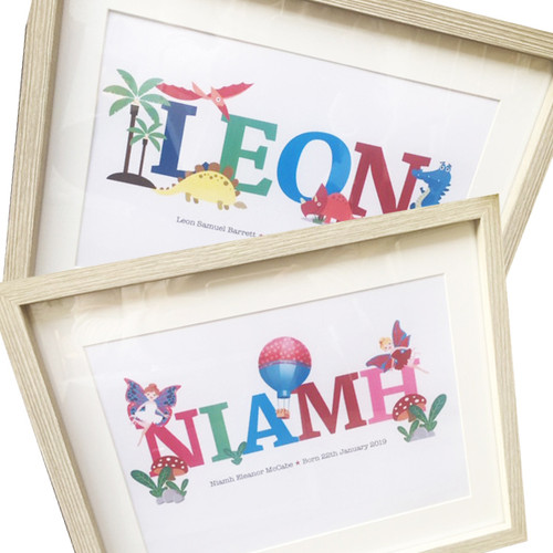 A4 Personalised Children's Name Frames | greatisland