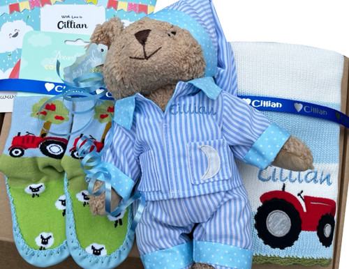 Blue Tractor Teddy Packs - PERSONALISED | greatisland