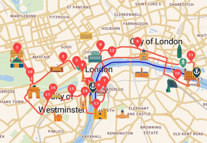 Bus Tours in London: Boarding Points, Maps and Routes