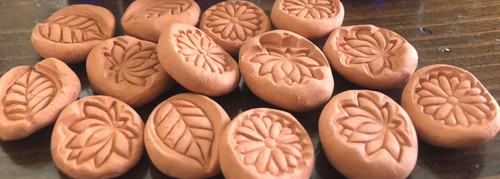 Stamped Clay Diffuser Stones | Paperandclaymelrose