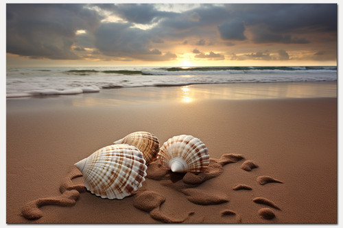 Shells on Sunset Beach | Wall Artistry