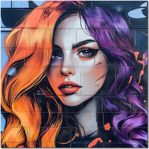 Aaliyah - Street Art Portrait | Wall Artistry