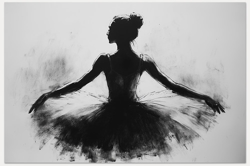 Ballerina's Poised Grace | Wall Artistry