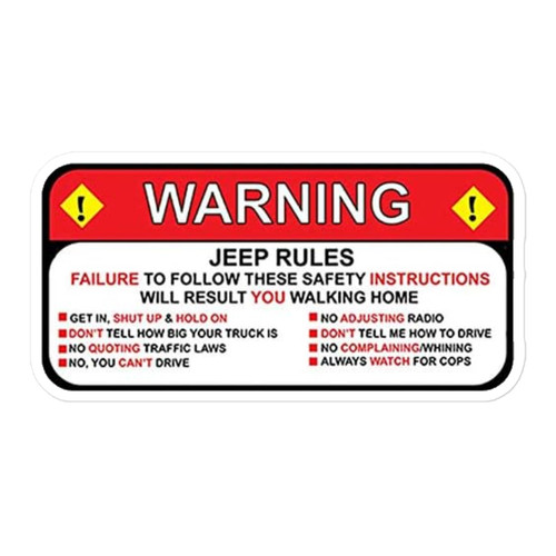 "Jeep Rules" Decal | stljeeps