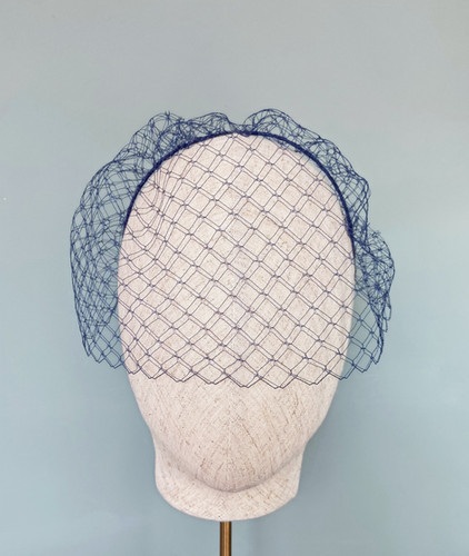 Cornflower Blue Vintage veil | FernandaLewisLondon