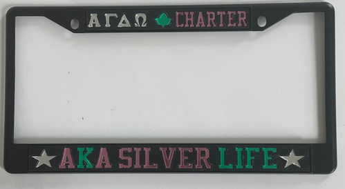 AGDO w/ Ivy Charter AKA Silver Life w/ Stars Blk Frame Pink & Green ...