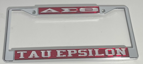 DST Tau Epsilon Frame- Red Background Mirror Letters | Quality Laser Design