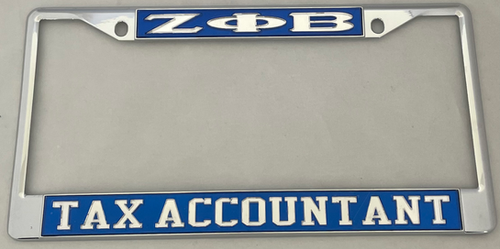 ZPB Tax Accountant License Frame- Blue Background Mirror Letters ...