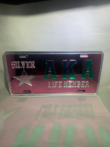 AKA Silver Star Life Member w/ Mirror Rim & Star License Plate ...