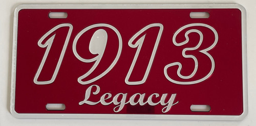 1913 Legacy Tag- Red Background Mirror Letters/Rim/Outline | Quality ...