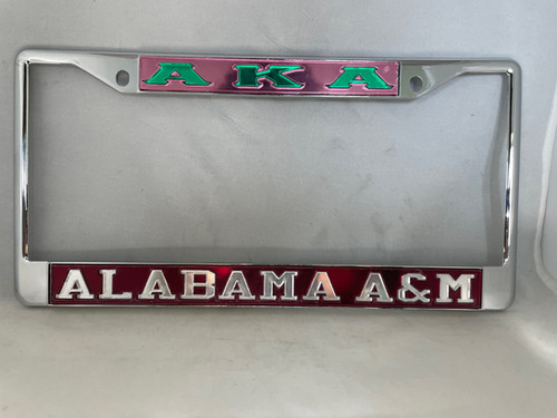 AKA Alabama A&M License Frame | Quality Laser Design