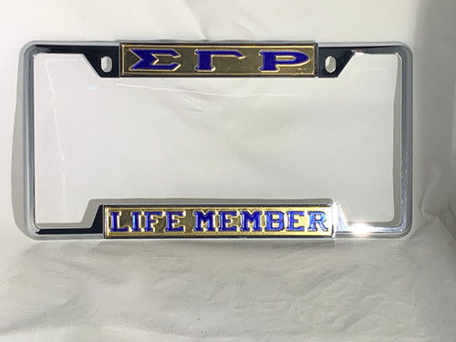 SGRHO Life Member Decal License Frame- Gold Background Blue Letters ...