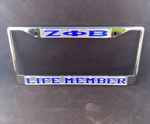 ZPB Life Member License Frame- Mirror Background Blue Letters | Quality ...