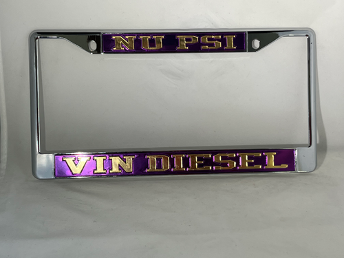 NU PSI VIN DIESEL PURPLE GOLD LETTETS | Quality Laser Design