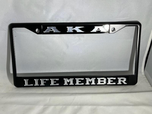 ALPHA KAPPA ALPHA LIFE MEMBER Black License Frame | Quality Laser Design