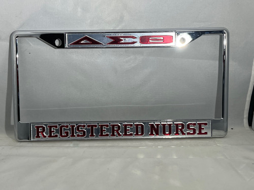 DST Registered Nurse License Frame- Mirror Background Red Letters ...