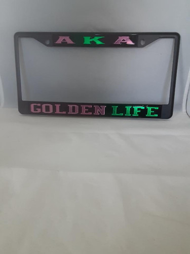 ALPHA KAPPA ALPHA GOLDEN LIFE BLACK BACKGROUND PINK GREEN LETTERS ...