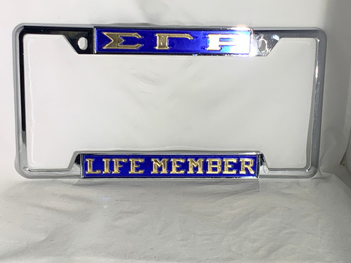 SGRHO Life Member Decal License Frame- Blue Background Gold Letters ...