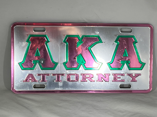 AKA ATTORNEY MIRROR BACKGROUND GREEN OUTLINE PINK LETTERS | Quality ...