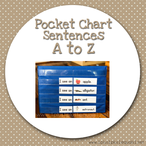 Pocket Chart Sentences A to Z | 1+1+1=1 SHOP
