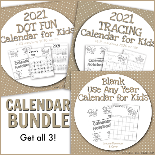 2020-2021 Calendar Bundle | 1+1+1=1 SHOP