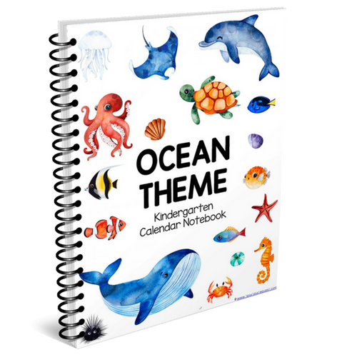 Kindergarten Calendar Notebook - OCEAN THEME | 1+1+1=1 SHOP