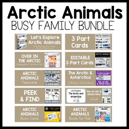 Busy Family Bundle - Arctic Animals | 1+1+1=1 SHOP