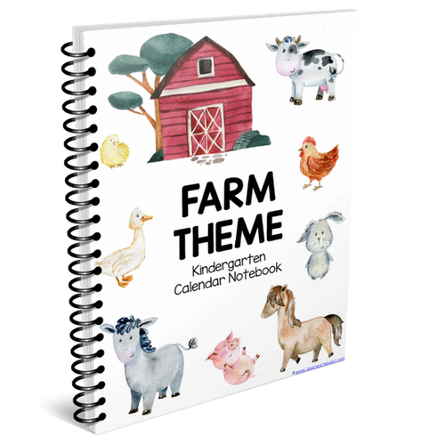 Kindergarten Calendar Notebook - FARM THEME | 1+1+1=1 SHOP