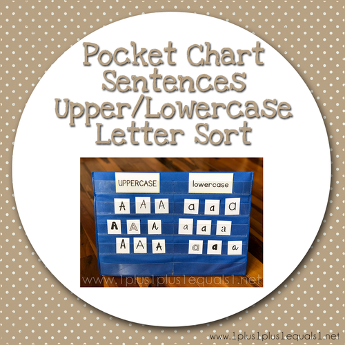 Pocket Chart Upper & Lowercase Letter Sort | 1+1+1=1 SHOP